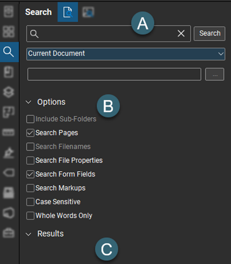 Utilizing the Search Panel in Bluebeam Revu