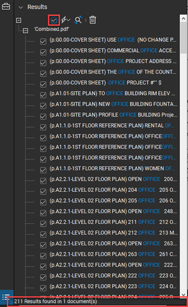 Utilizing the Search Panel in Bluebeam Revu