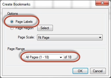 Using Bluebeam Page Label Tool